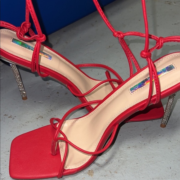 Liliana | Shoes | Red Lace Up Heels | Poshmark